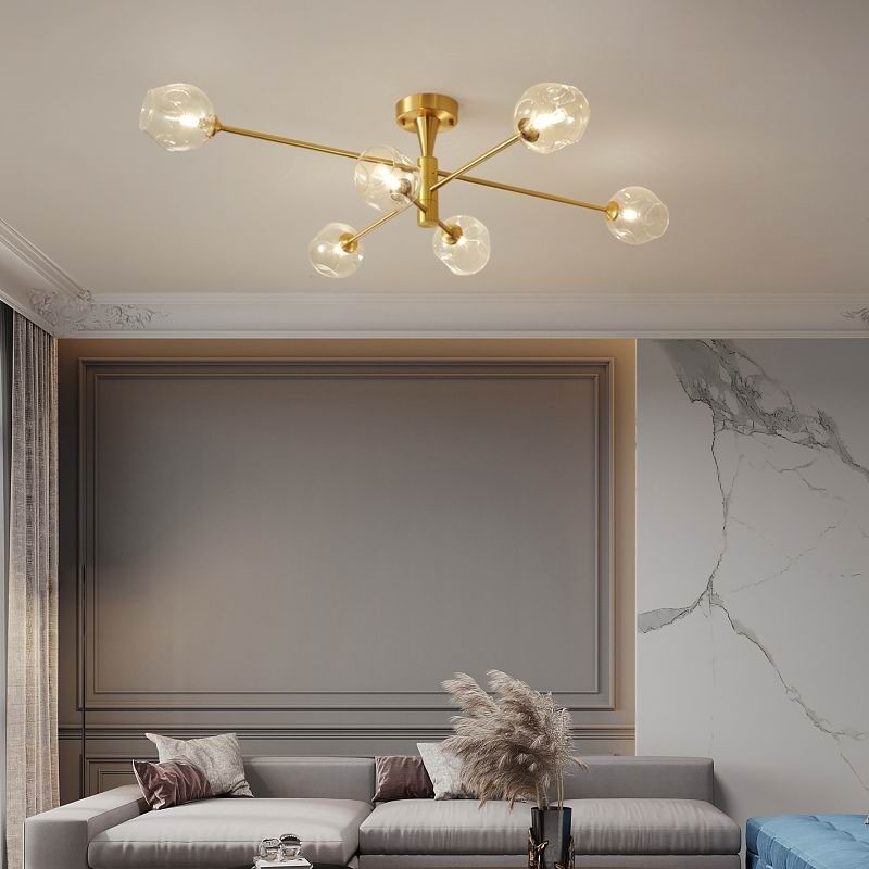 Golden And White Hanging Lamp | Metal Chandelier | kiki lighting