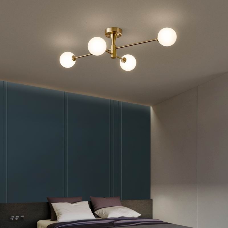 Golden And White Hanging Lamp | Metal Chandelier | kiki lighting