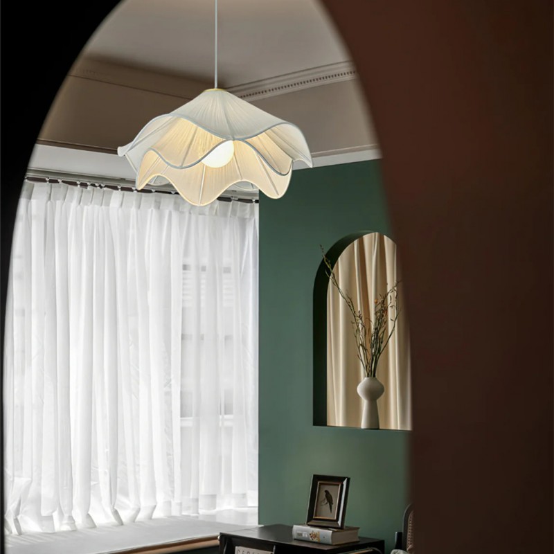 Nordic Lia Pendant Light | Fabric Pendant Light | KIKI Lighting