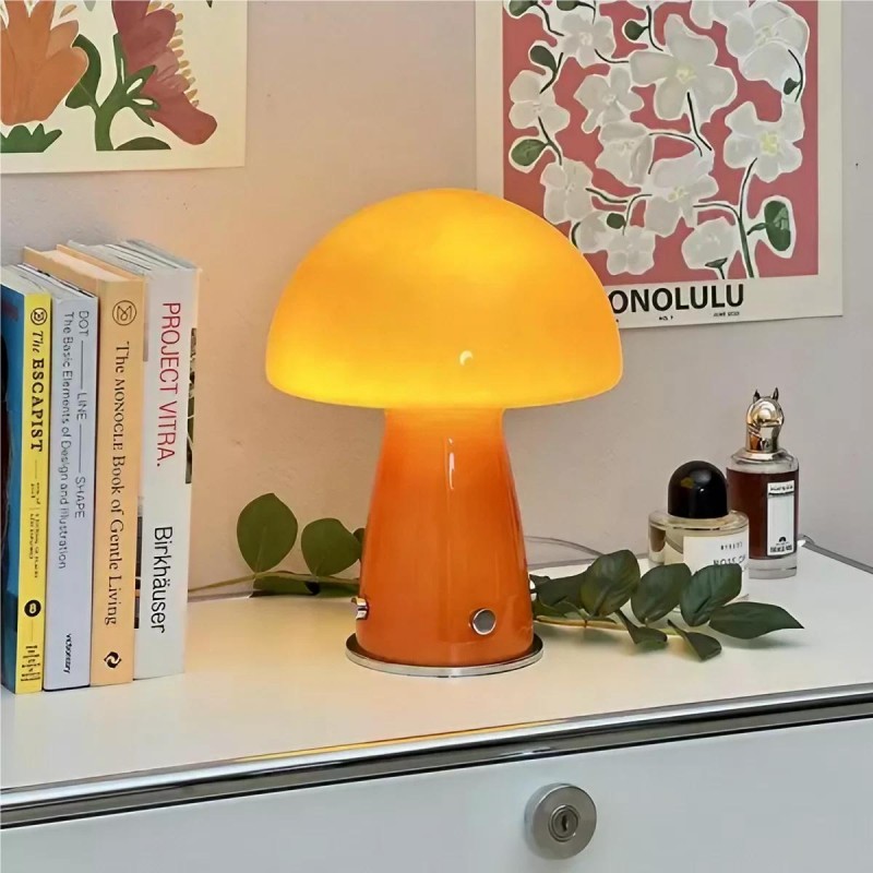Modern Bauhaus Glass Mushroom Table Lamp | Bauhaus Lamp | KIKI