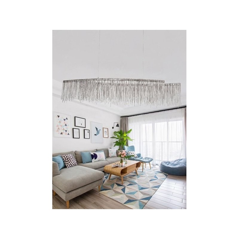 Aluminum Chain Chandelier|Metal Chain Modern Chandelier|Kiki Lighting