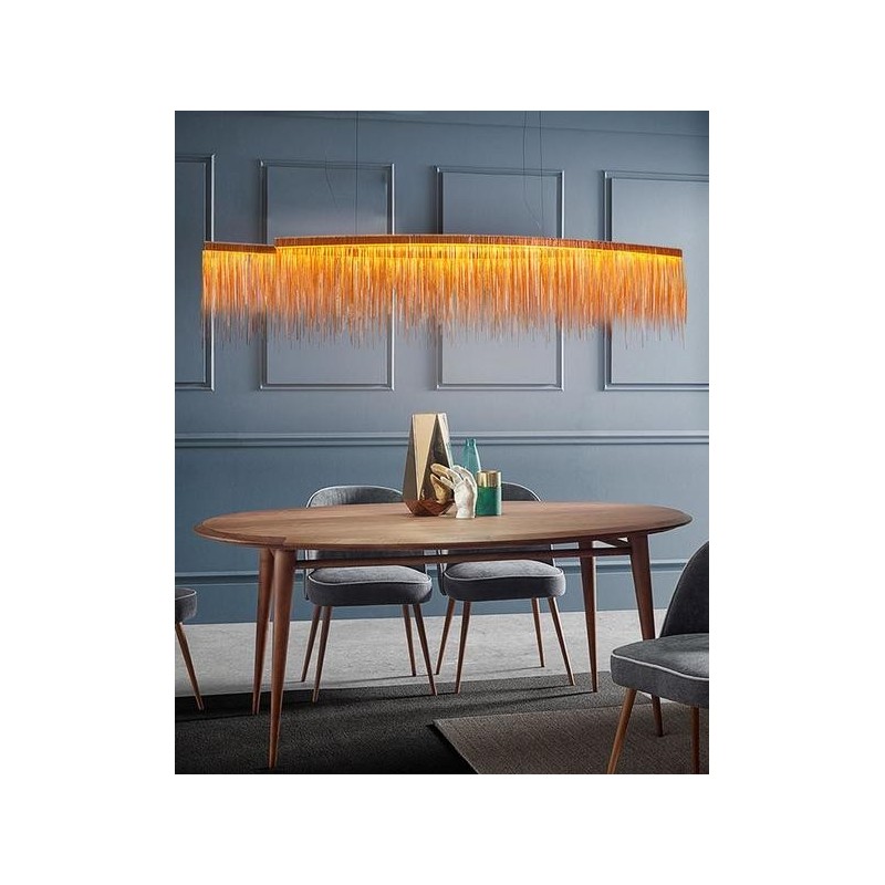 Aluminum Chain Chandelier|Metal Chain Modern Chandelier|Kiki Lighting