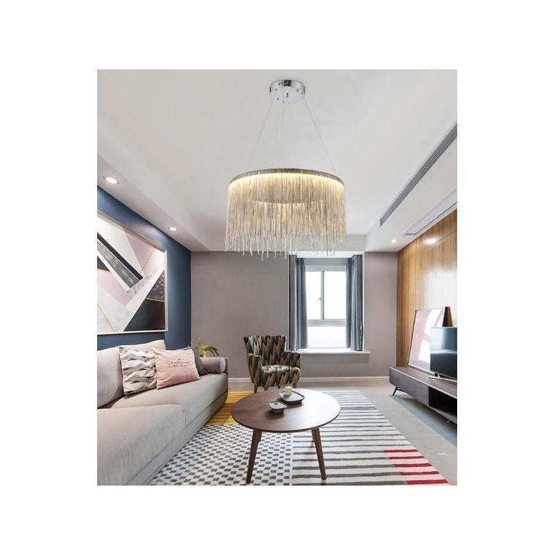 Aluminum Chain Chandelier|Metal Chain Modern Chandelier|Kiki Lighting