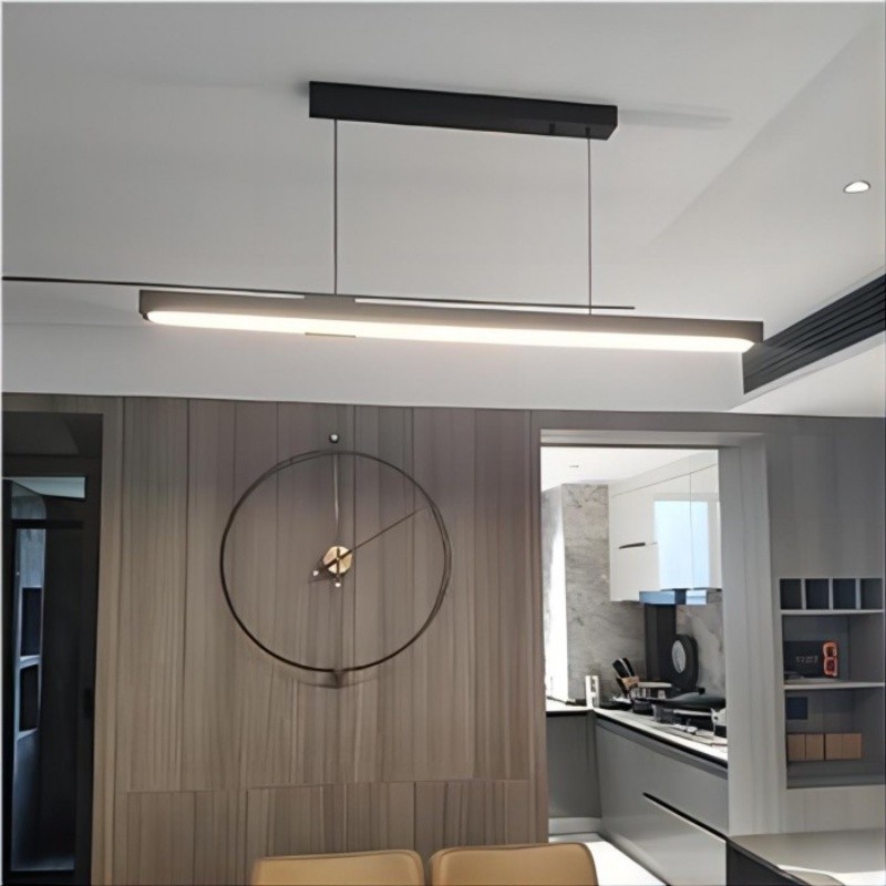 Industrial Metal LED Horizontal Linear Chandelier | KIKI Lighting