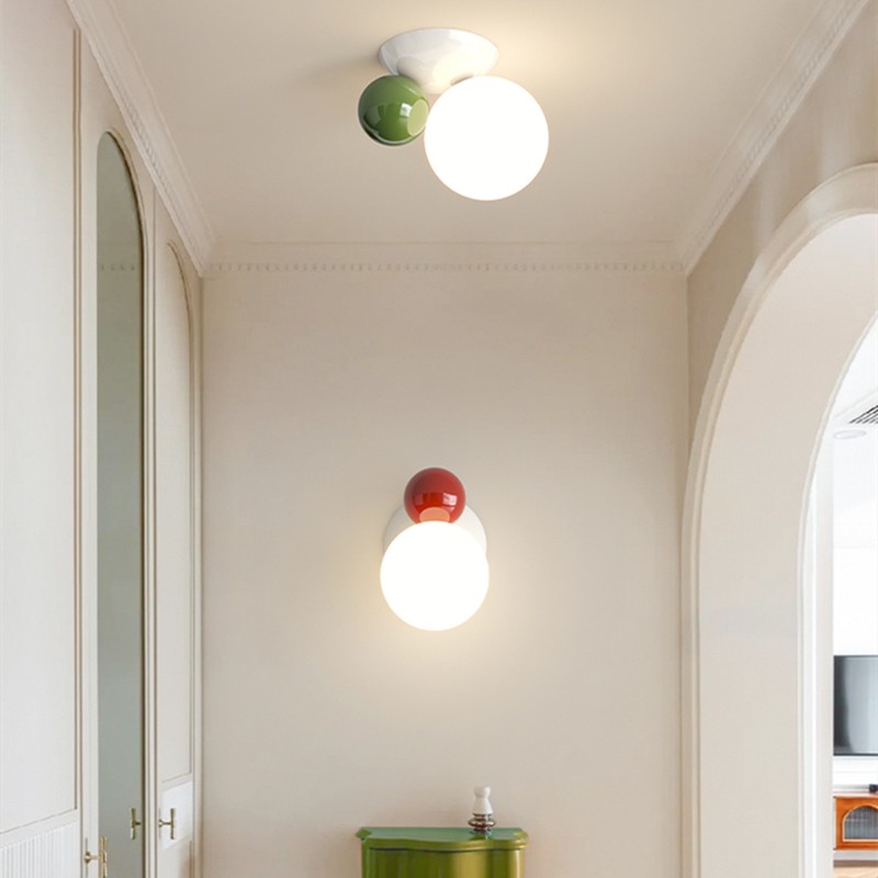Cream Style Ball Acrylic Wall Light Ceiling Light | KIKI Lighting