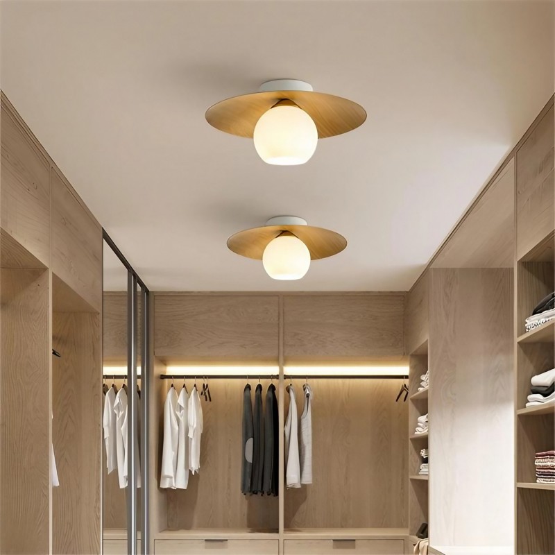 Nordic Ribbed Glass Dome Ceiling Light | KiKi Lighting