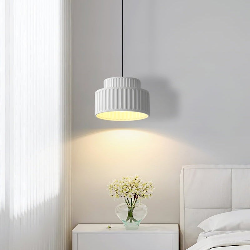 Nordic Cream Style Resin Bowl Pendant Light | KIKI Lighting