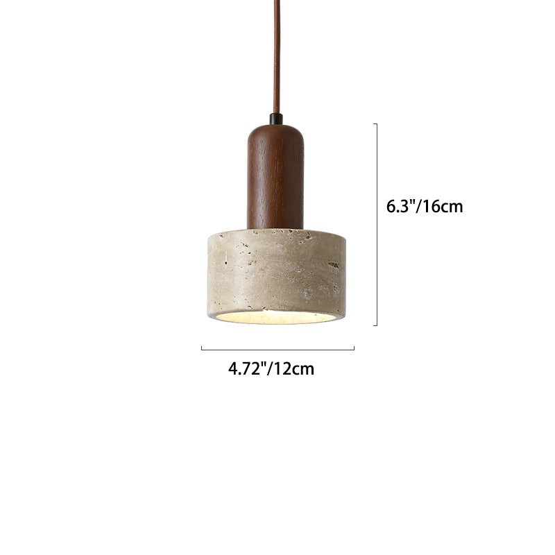 Traditional Retro Cylindrical Solid Wood Pendant Lamp | Home | KIKI ...