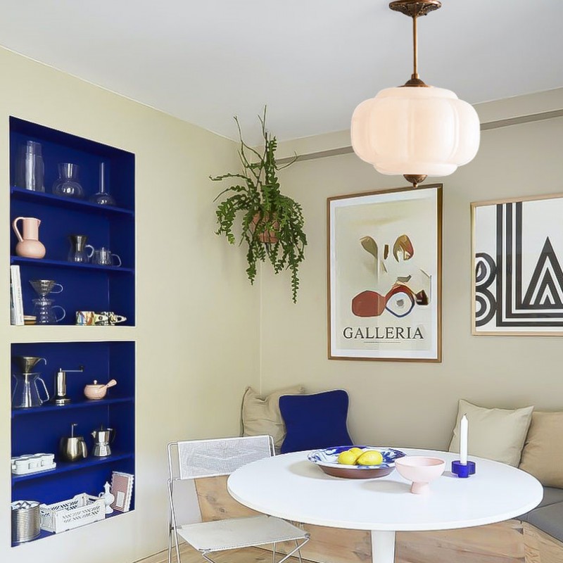 Retro Glass Eloise Pendant Light For Kitchen Island | KIKI Lighting