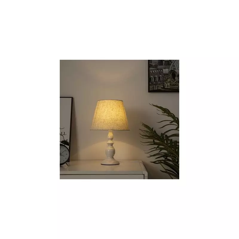 Linen Table Lamp | cream linen table lamp | wood linen table lamp ...