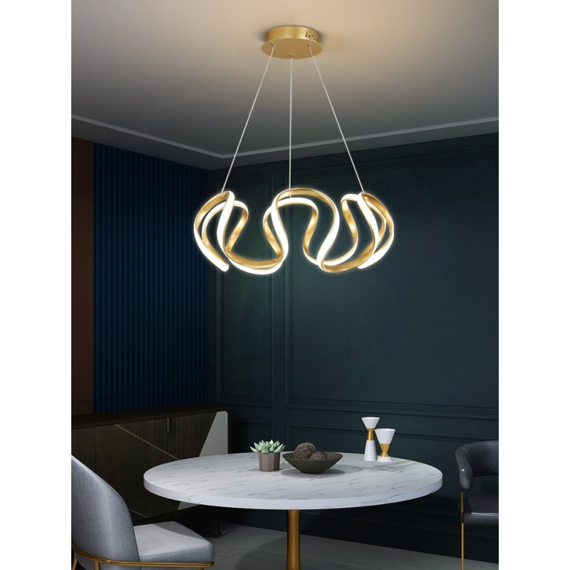 RIBBON LED Chandelier|LED Living Room Modern Hanging Light|Kiki Lighting