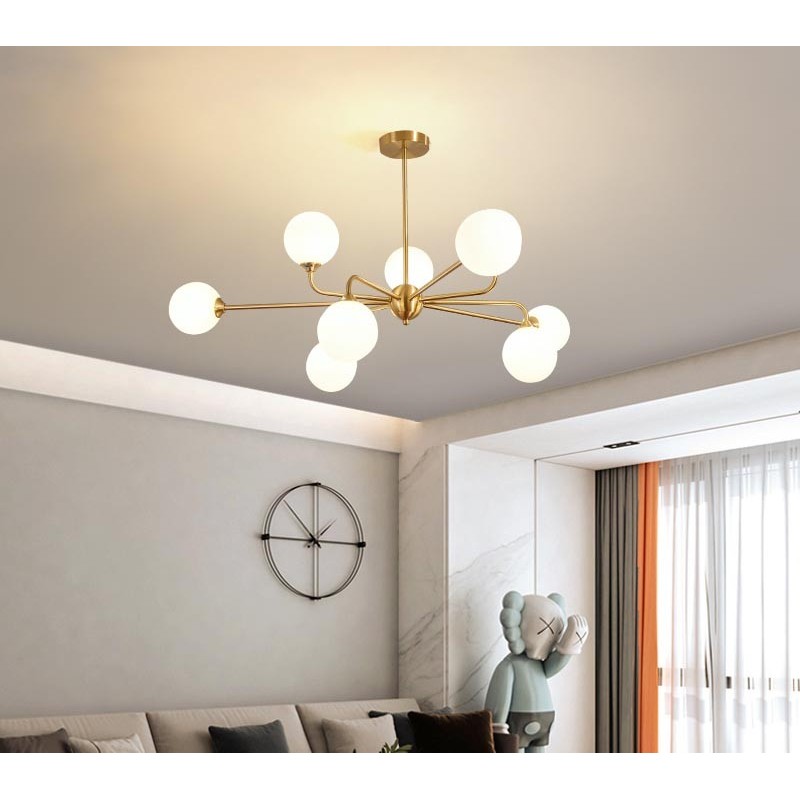 LUXURY Glass Ball Chandelier|Glass Hanging Ball Ceiling Light|Kiki Lighting