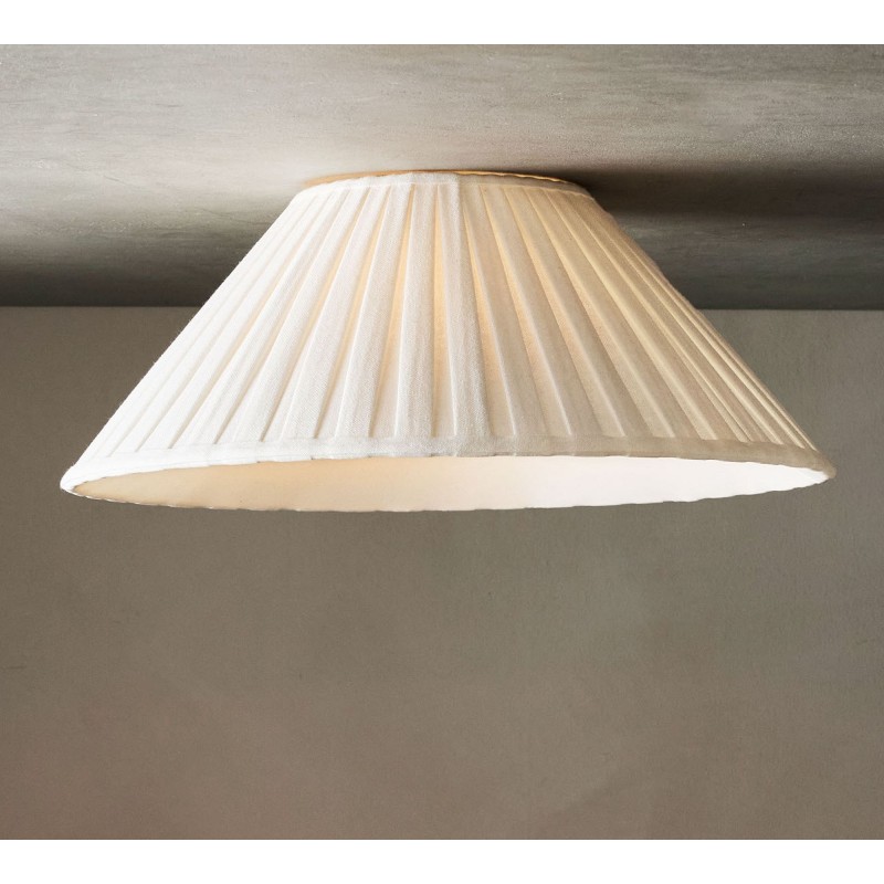 Luvora Pleated Fabric Round Flush Mount | Ceiling Light| KIKI LIGHTING