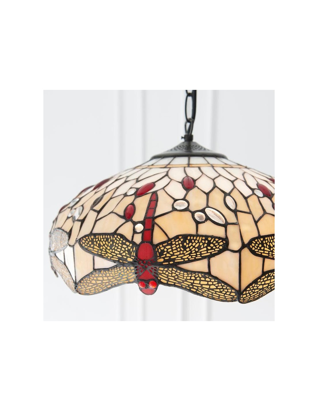 Suspension Tiffany Libellule TF - Suspension Art Nouveau en vitrail ...