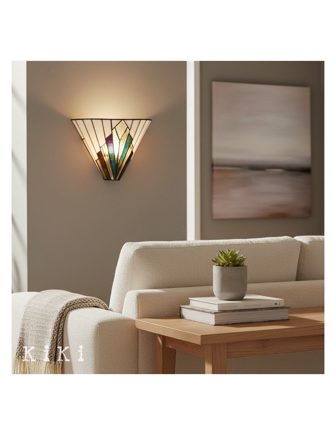 TF Astoria Vintage Fan-Shaped Wall Lamp - Handcrafted Art Glass For ...