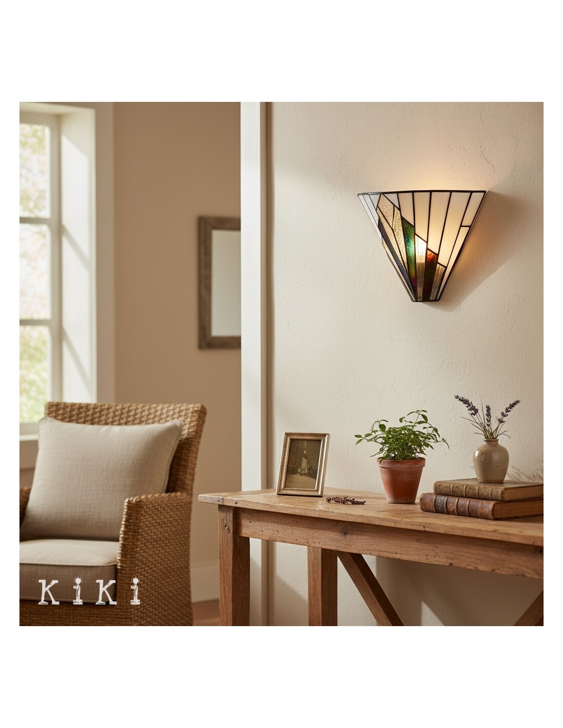 TF Astoria Vintage Fan-Shaped Wall Lamp - Handcrafted Art Glass For ...