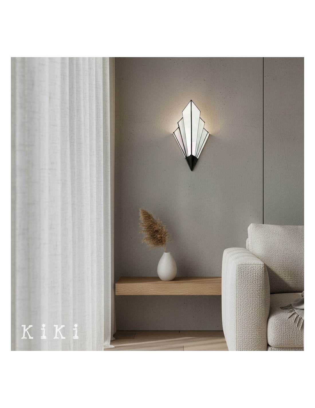 Kelsar Wall Light Featuring Hand-Cut Glass and Elegant Art Deco Design ...